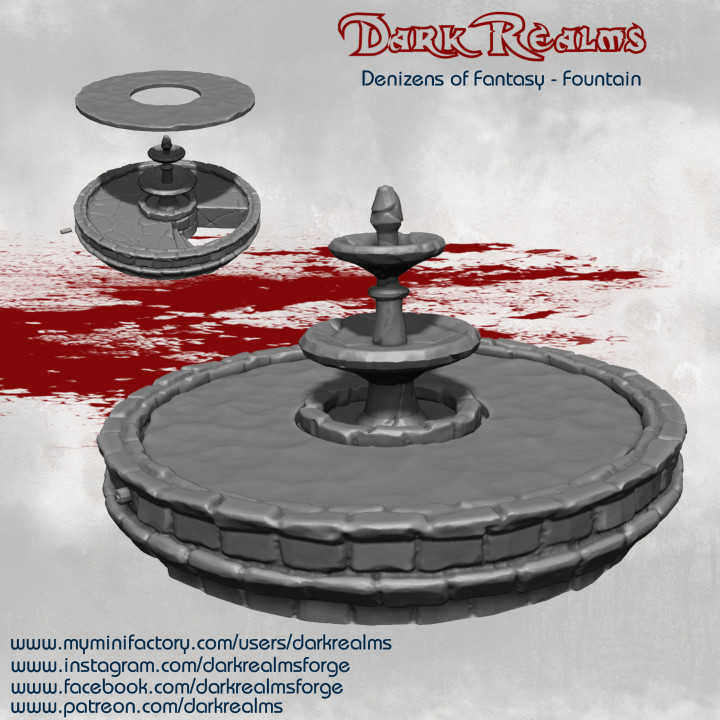 3D Printable Dark Realms Denizens of Fantasy - Fountain by Dark Realms ...