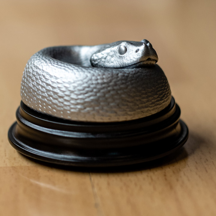 3D Printable Gaboon Viper Hatchling by Steven Pfaff