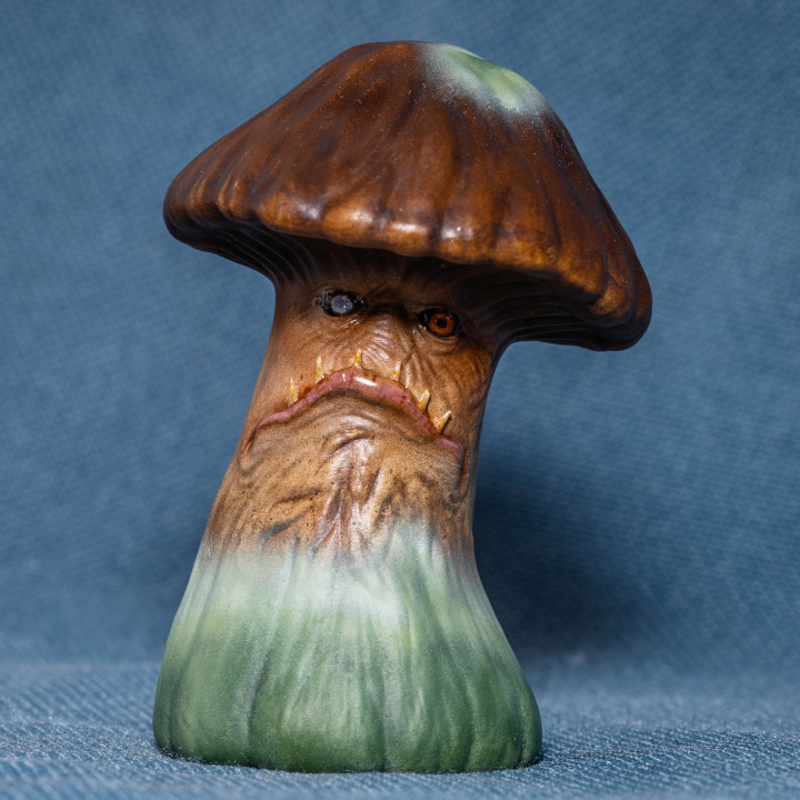 3D Printable Grumpy Mushroom by Steven Pfaff