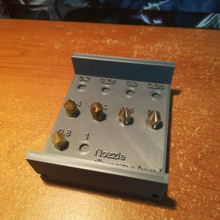 3D Printable Nozzle holder/Case for nozzles by Marek Ertl