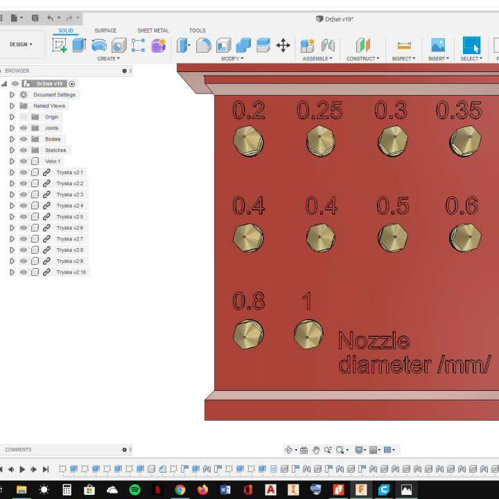 3D Printable Nozzle holder/Case for nozzles by Marek Ertl