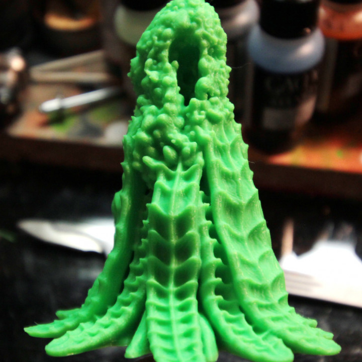 3D Printable Tabletop plant: Sentinel (Alien Vegetation 20) by GrimGreeble