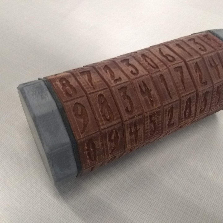 3D Printable 9-wheel Kryptex by Jeremy Reeder