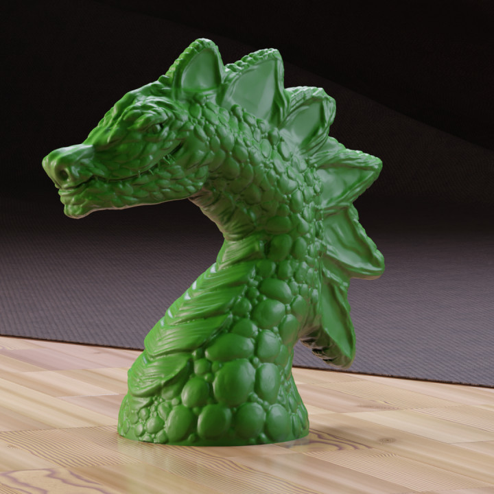 3D Printable Tiny Dragon head by Andrea Crazer