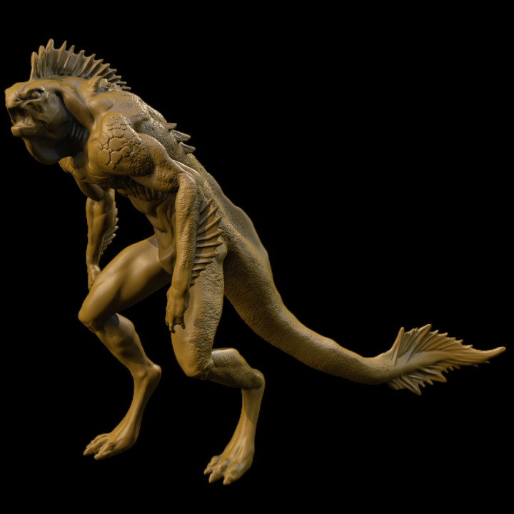 3D Printable Deep one by Jeremy Smith