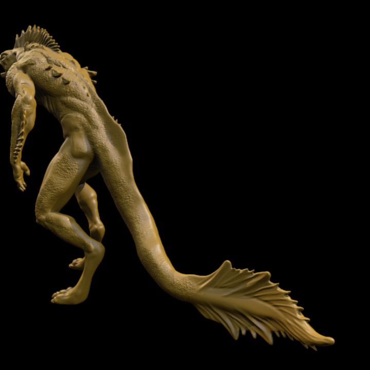 3D Printable Deep one by Jeremy Smith