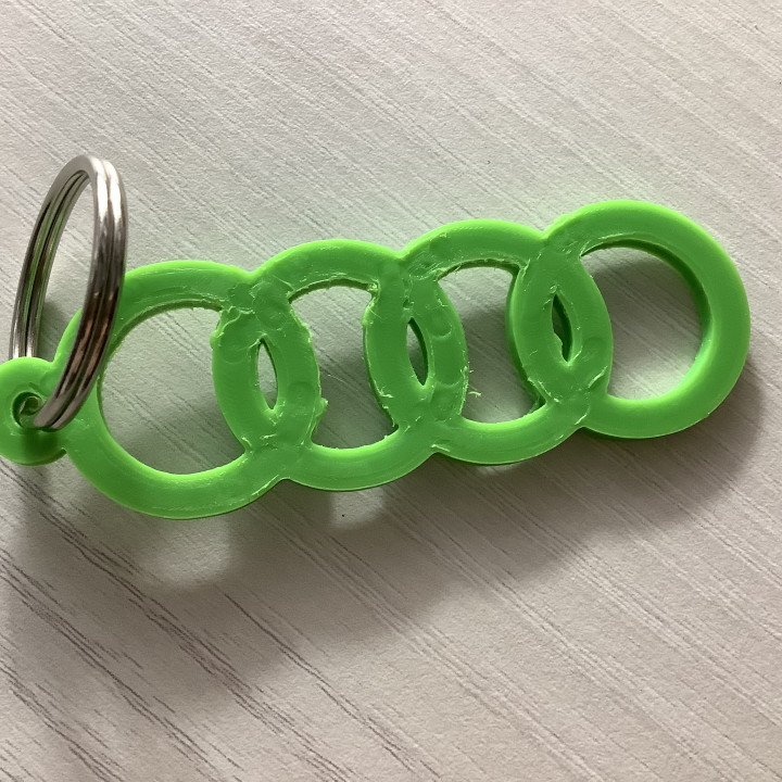3D Printable Audi keychain by David Delgado Figueras