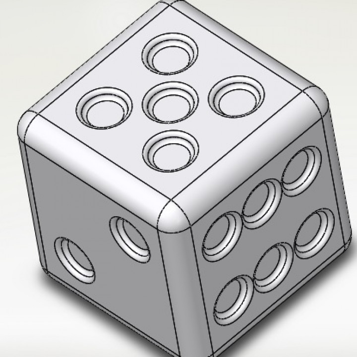 3D Printable Dado 3D by Elvis