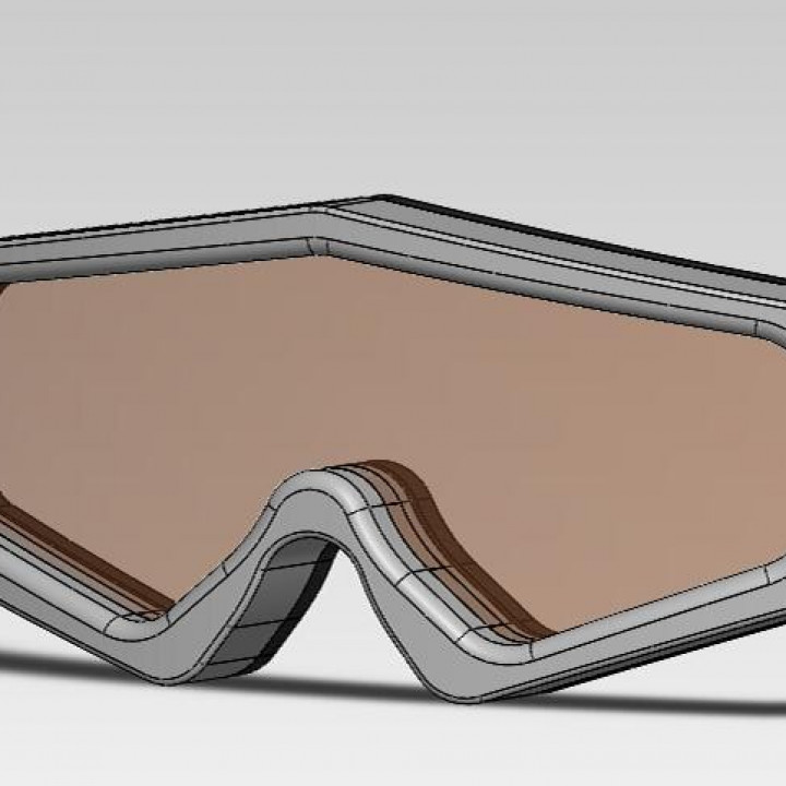 3D Printable Assembled protective goggles by FacFox