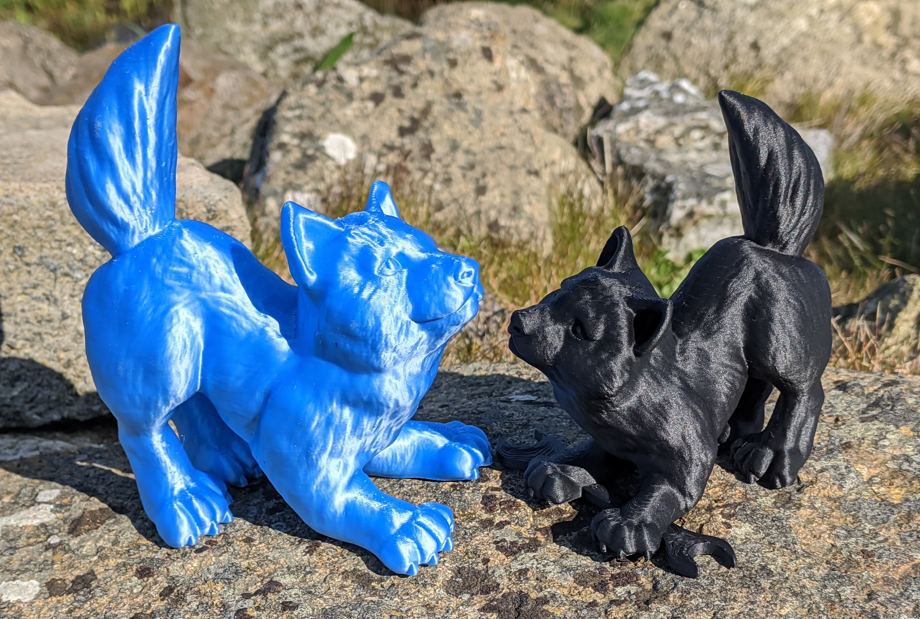 3D Printable Wolfie: supports free wolf cub sculpt by Louise Driggers