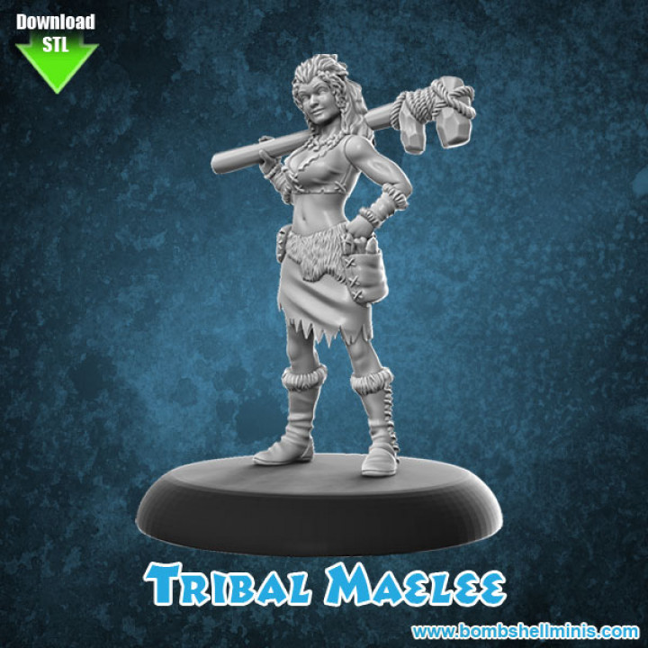 3D Printable Tribal Maelee by Bombshell Miniatures
