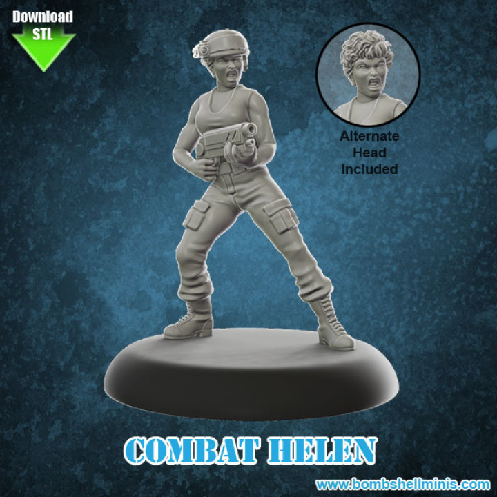 3D Printable Combat Helen by Bombshell Miniatures