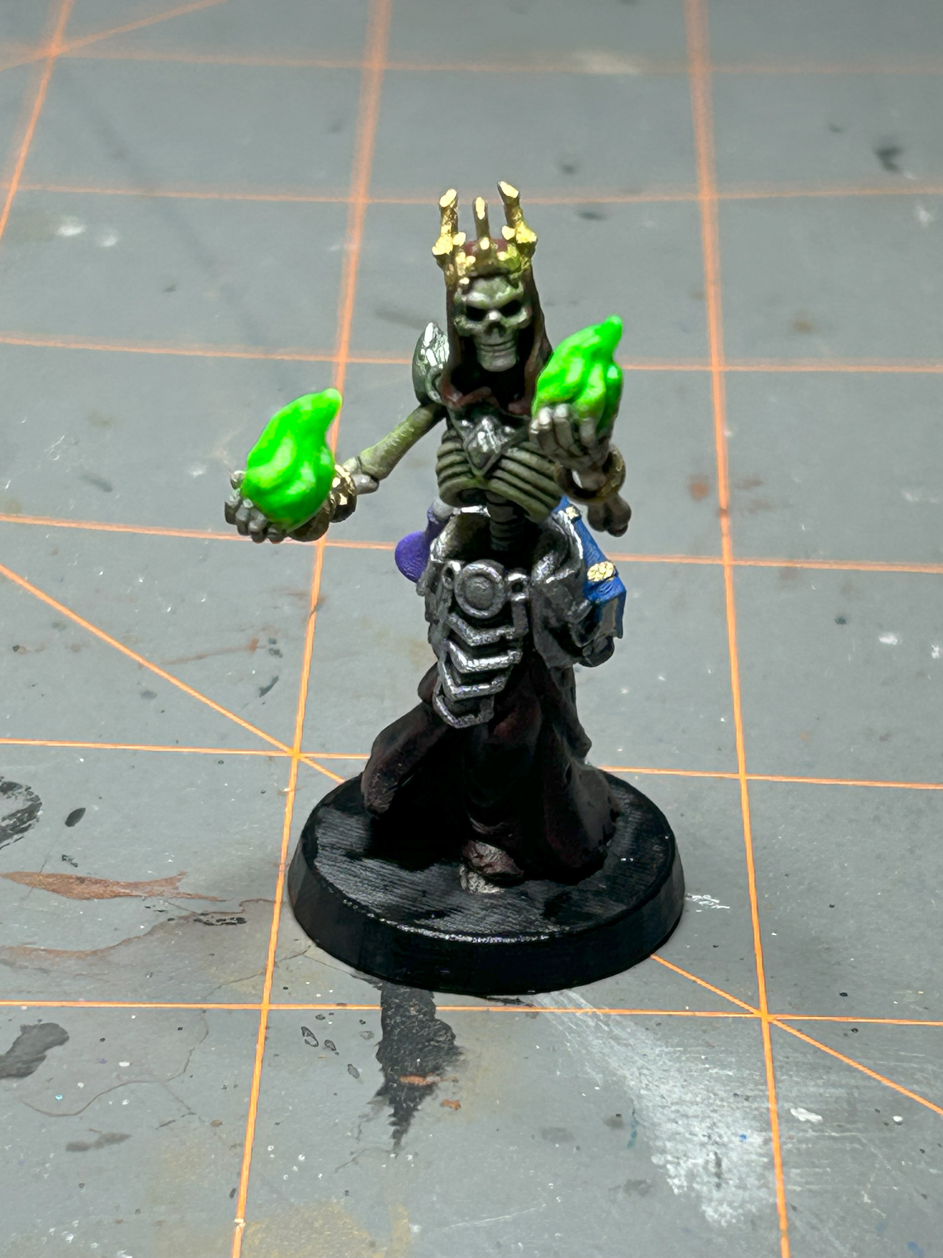 3D Printable Skeleton Mage - Arcane Fire by Phose