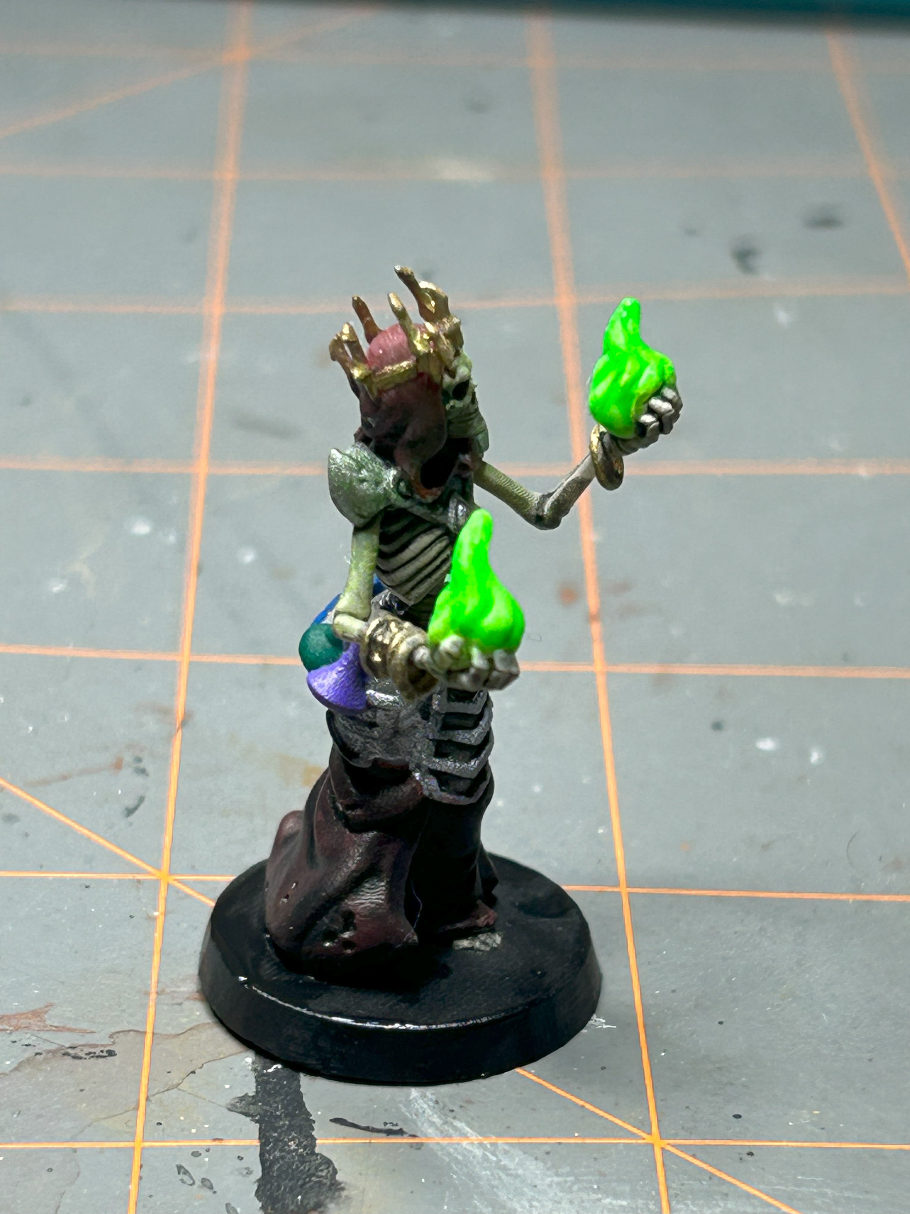 3D Printable Skeleton Mage - Arcane Fire by Phose
