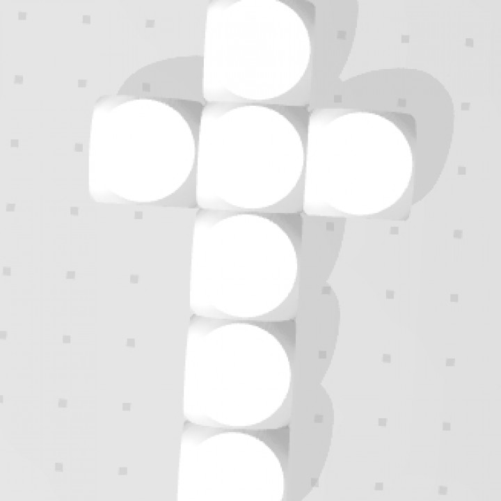 3D Printable Rounded cube cross by CrisLes