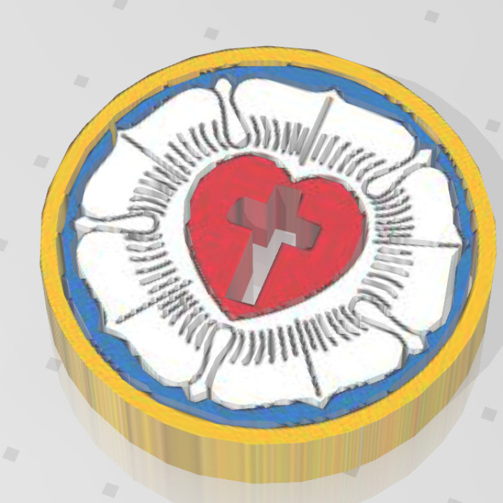 3D Printable Luther's rose by CrisLes