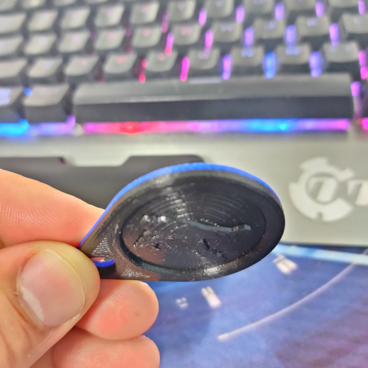 3D Printable CS key chain with NFC by Obada Abu alhiga