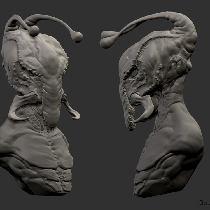 3D Printable Alien Figure by David Kong