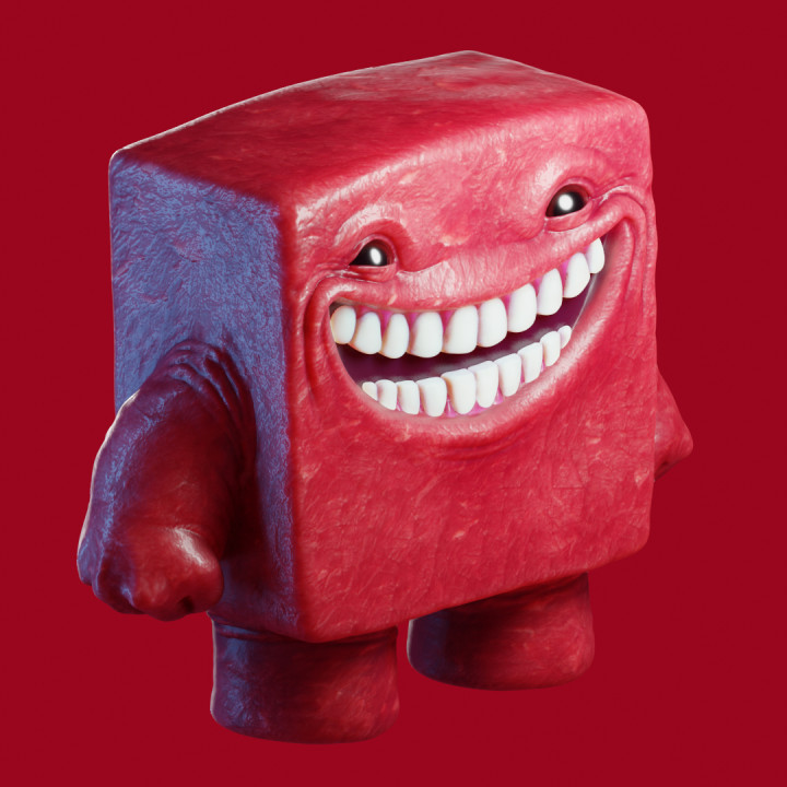 3D Printable Super Meat Boy Free by Juan Carlos Montes