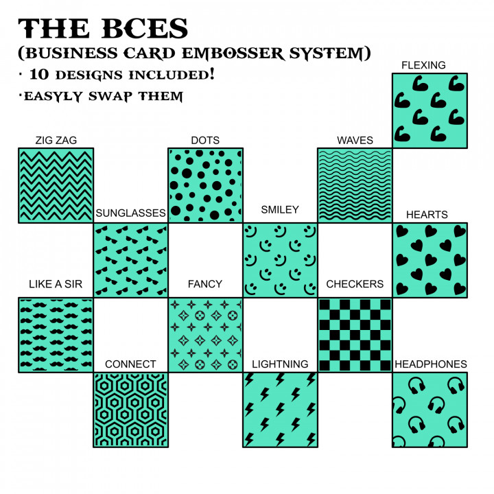 3D Printable The Business Card Embosser System by Filar3D