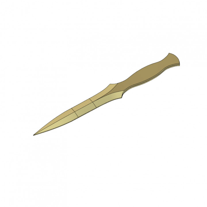 3D Printable Dagger for Sand Casting 2 - Metal Casting by Seth Robinson