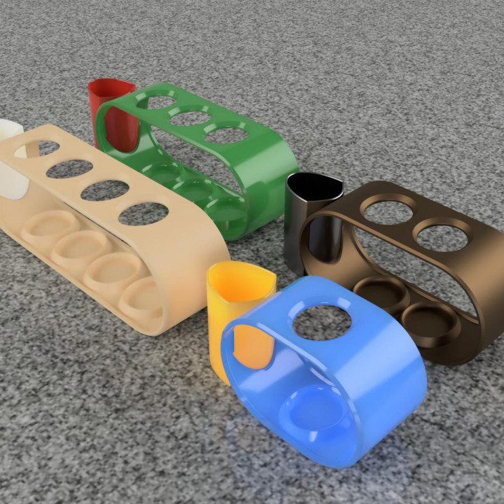 3D Printable Ultimate Toothbrush Docking Station by Kalle-Iivari Mononen