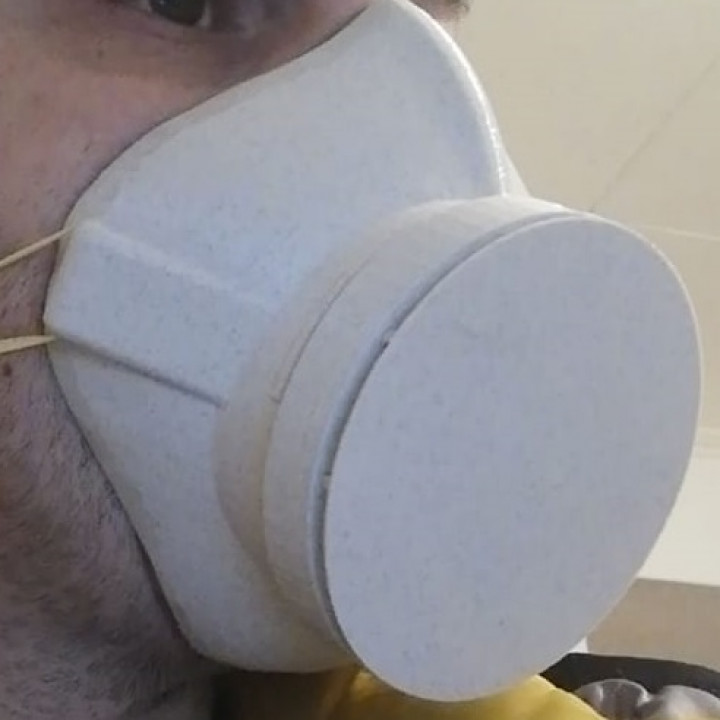 3D Printable Functional Gas Mask NO SUPPORT Pla Abs Pet by makenostop