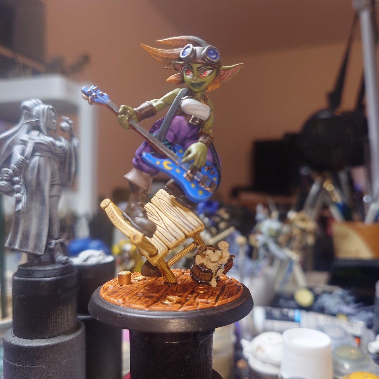3D Printable Knox the Goblin Bassist by Twin Goddess Miniatures