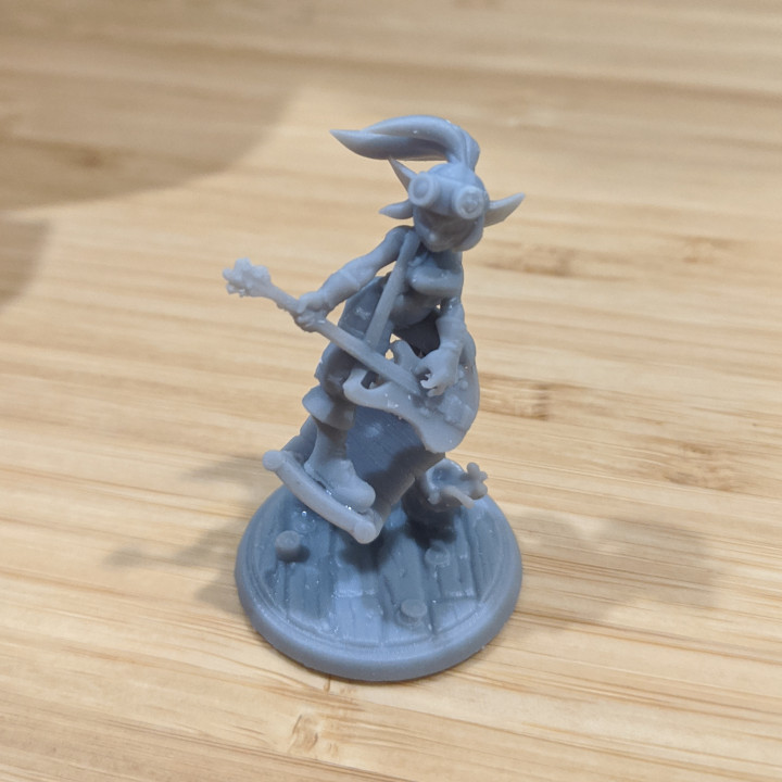 3D Printable Knox the Goblin Bassist by Twin Goddess Miniatures