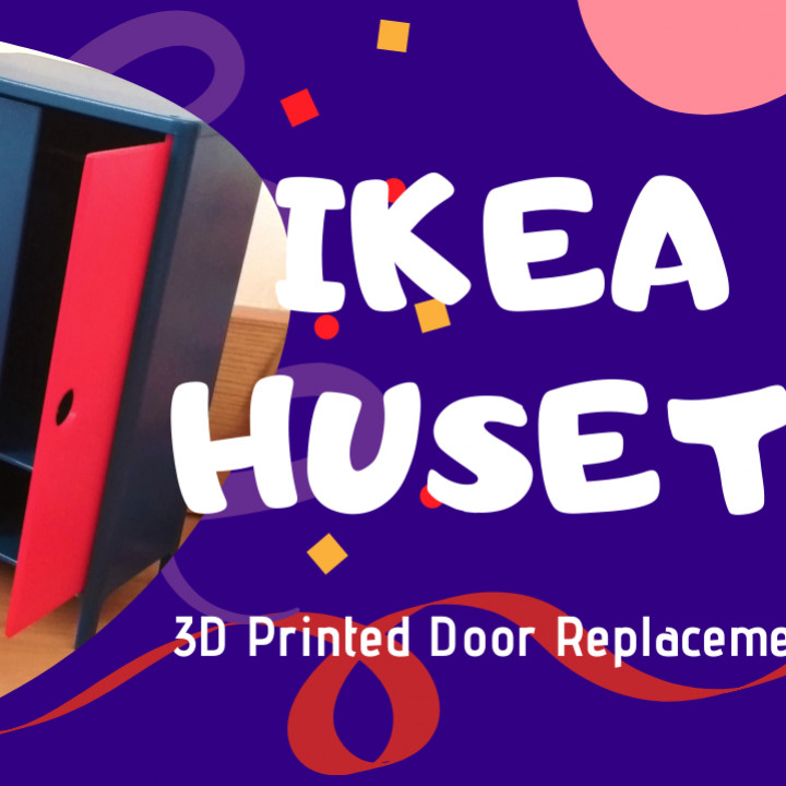 3D Printable Ikea Huset toy wardrobe - door replacement by medyk3D