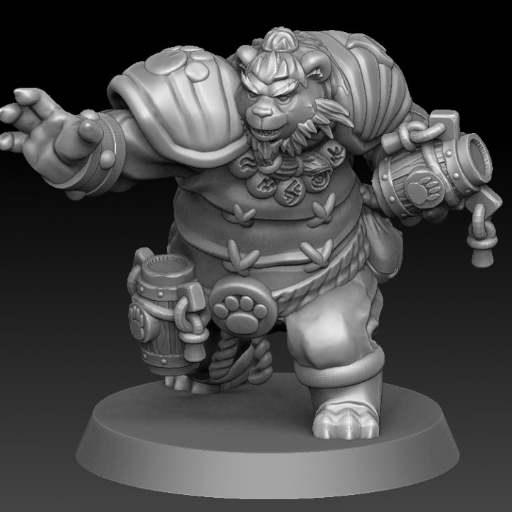 3D Printable Panda shaman by Stanislav Kuznetsov