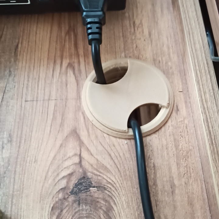 3D Printable Table cable hole cover by Sinan Yilmaz