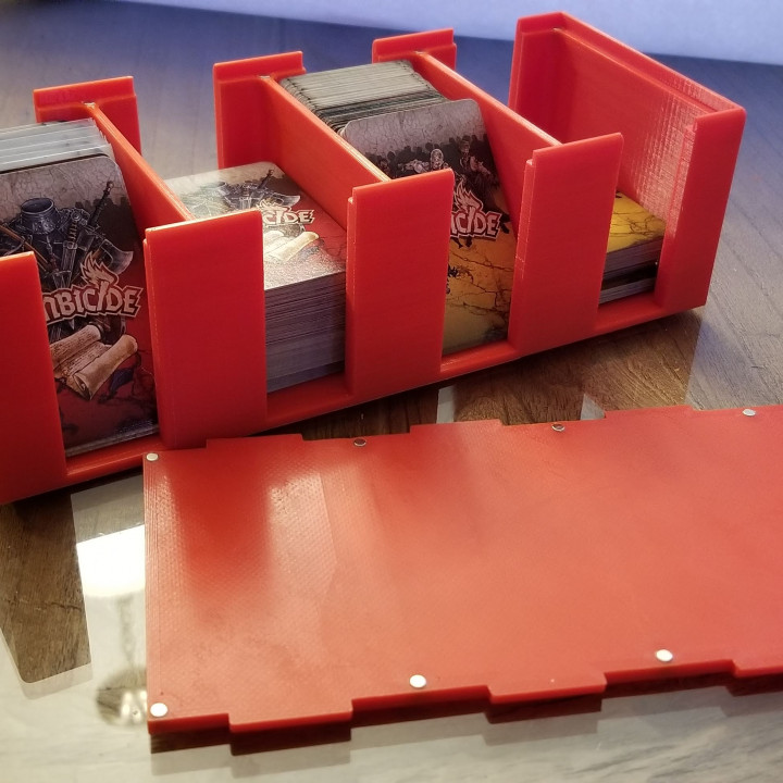 3D Printable Zombie Card Box & 3 Lids by Josh Roll