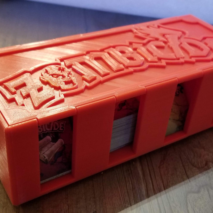 3D Printable Zombie Card Box & 3 Lids by Josh Roll