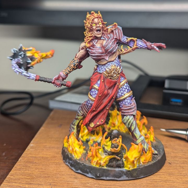 3D Print of Fire Giant (female) Pose #2 by monslafayette