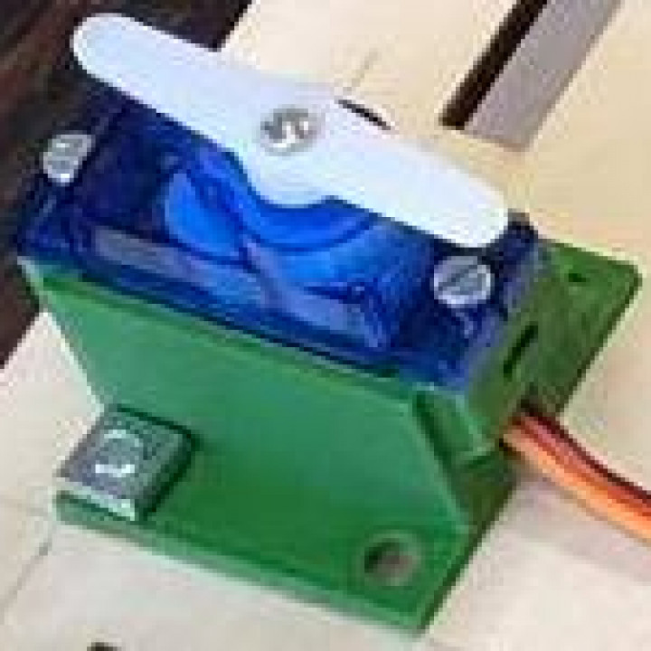 3D Printable FS90 servo motor mount/holder by Arnaud Saison