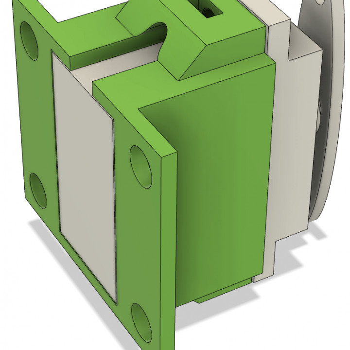 3D Printable FS90 servo motor mount/holder by Arnaud Saison