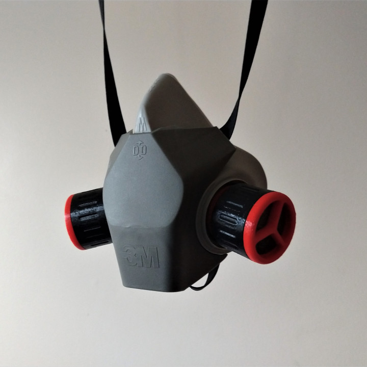 3D Printable E-Filter (3M 6000 Series Compatible) Minimalist Filter ...