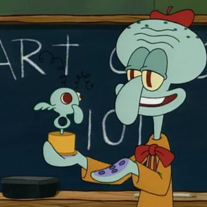 3D Printable Squidward En Repose by Project Obscura