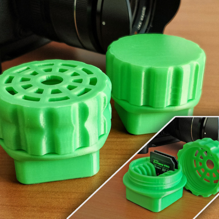3D Printable SD card holder by David Fontijn