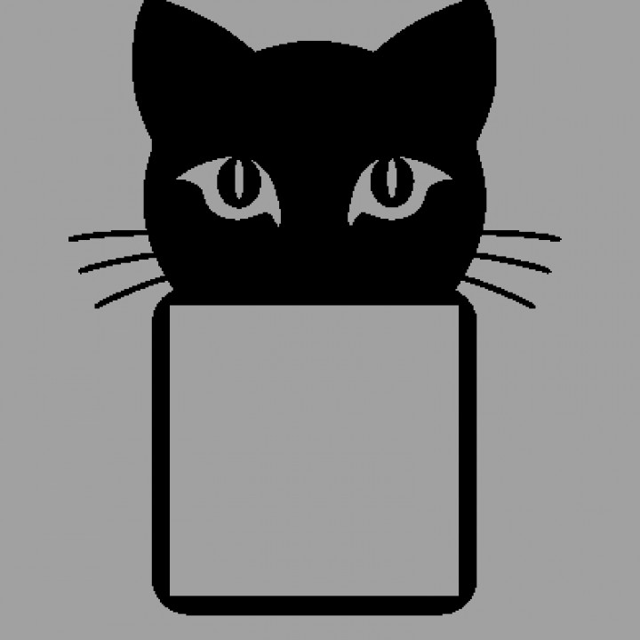 3D Printable Cat Light Switch Frame by Paris