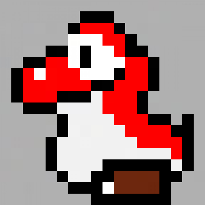 3D Printable Pixel Art Baby Yoshi by IronSix Emerald