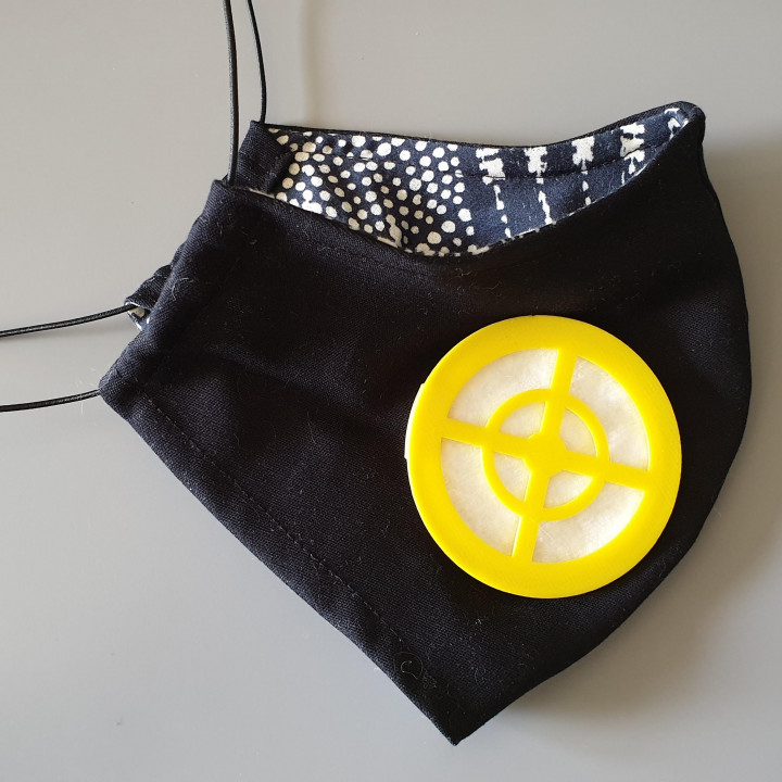 3D Printable Simple Respiratory/Protection Mask Valve by Konrad Nowak