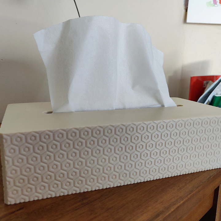 3D Printable Simple textured tissue box by Duky Duke