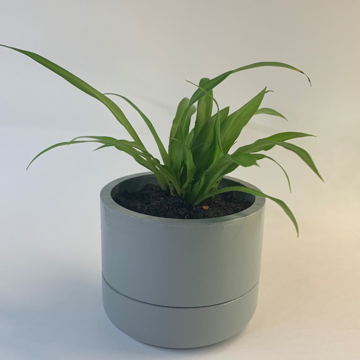 3D Printable Simple Self Watering Plant Pot by H B