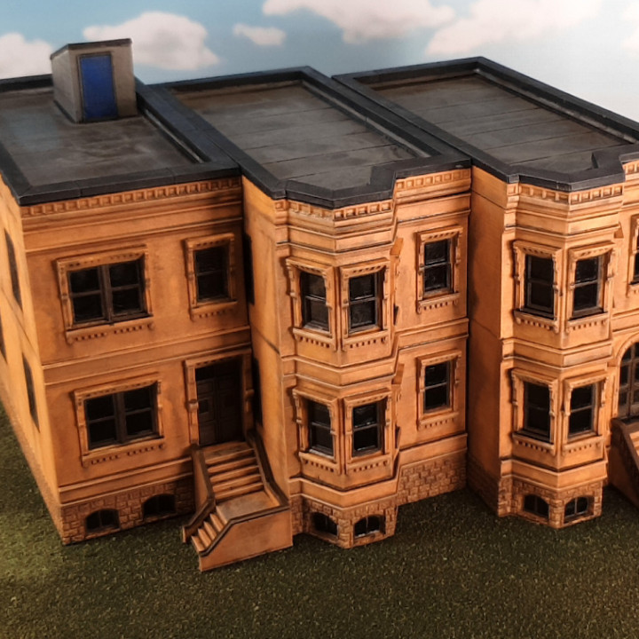 3D Printable New York Brownstone building by Terrain4Print