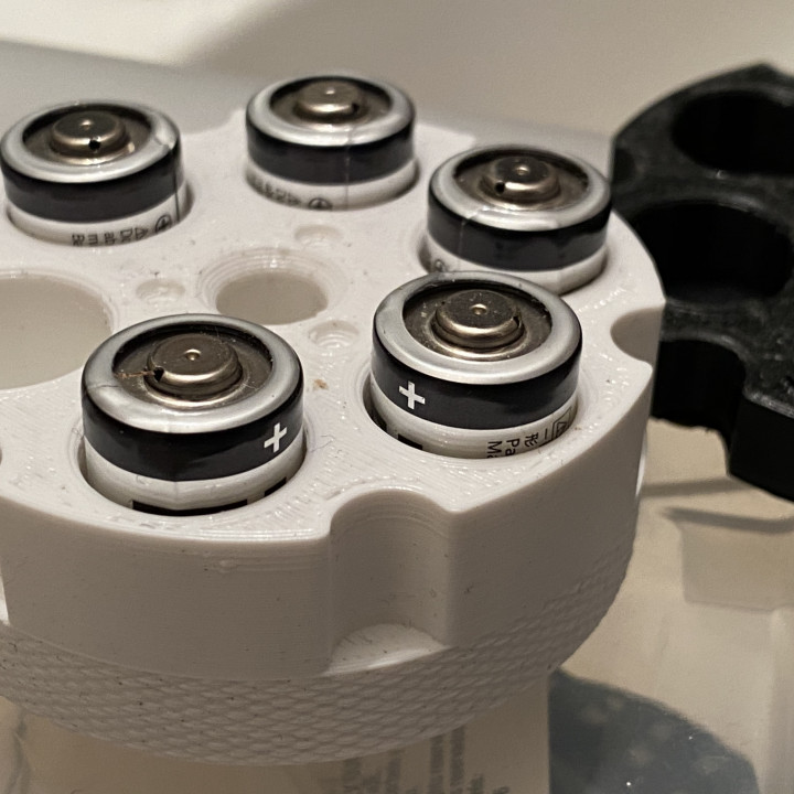 3D Printable CR2 Battery Barrel Container by Brian Phillips