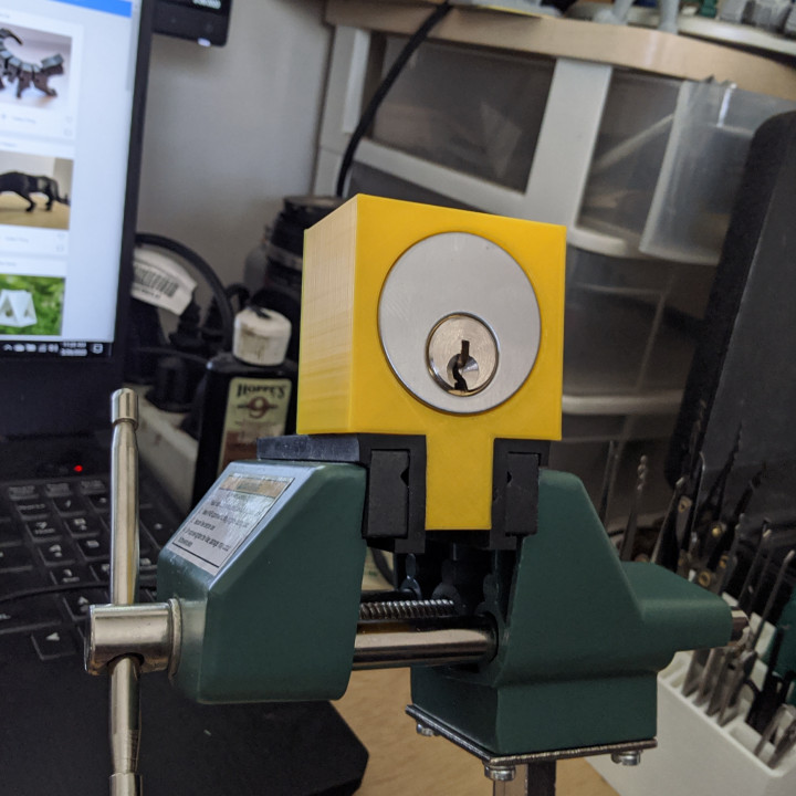 3D Printable Practice lock holder by Chris Deblass