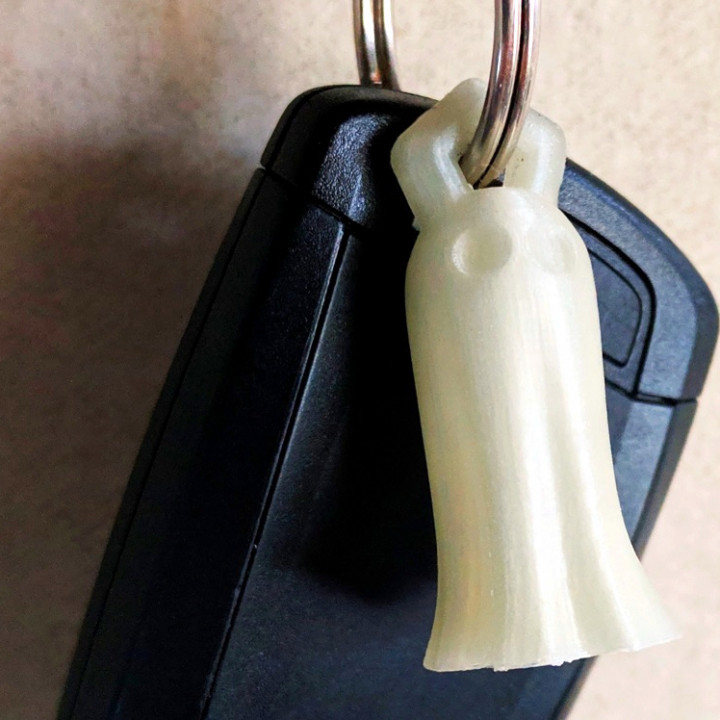 3D Printable Pavel the Ghost Keyring by Kalle-Iivari Mononen