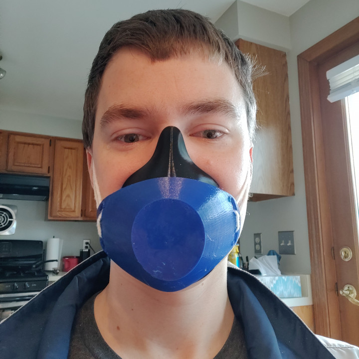 3D Printable N95 Face Mask Concept (Vase Mode, No Support) by Bit
